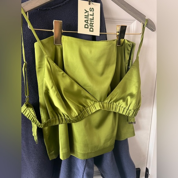 Daily Drills | Tops | Daily Drills Green Silky Set | Poshmark